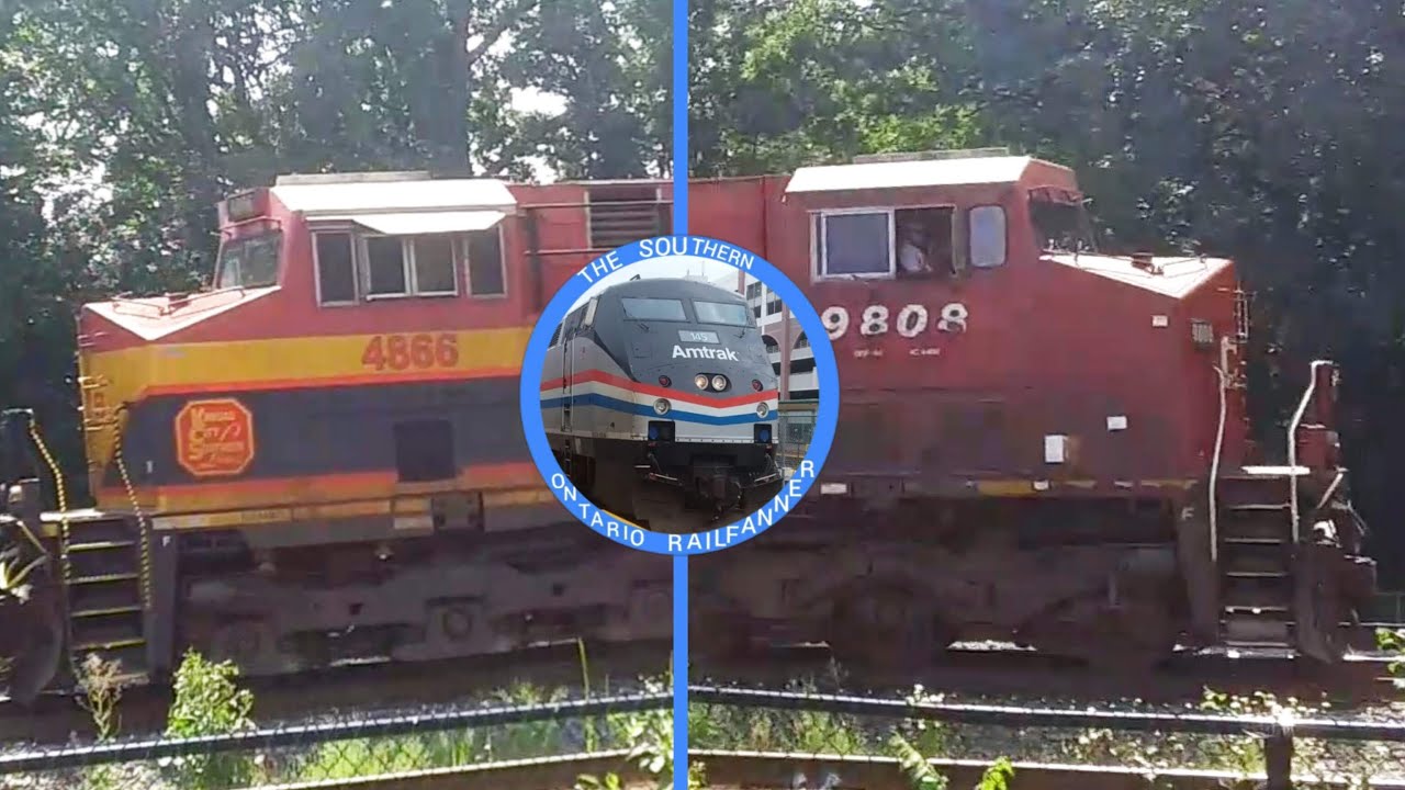 KCS GEVO Sandwiched between two AC4400CW's - CP 137 Passing Through ...