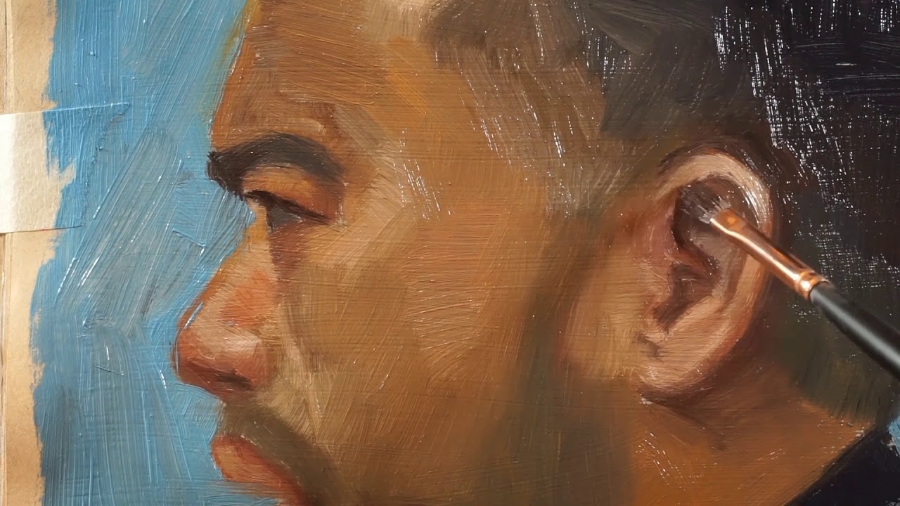 Profile Portrait Painting - YouTube