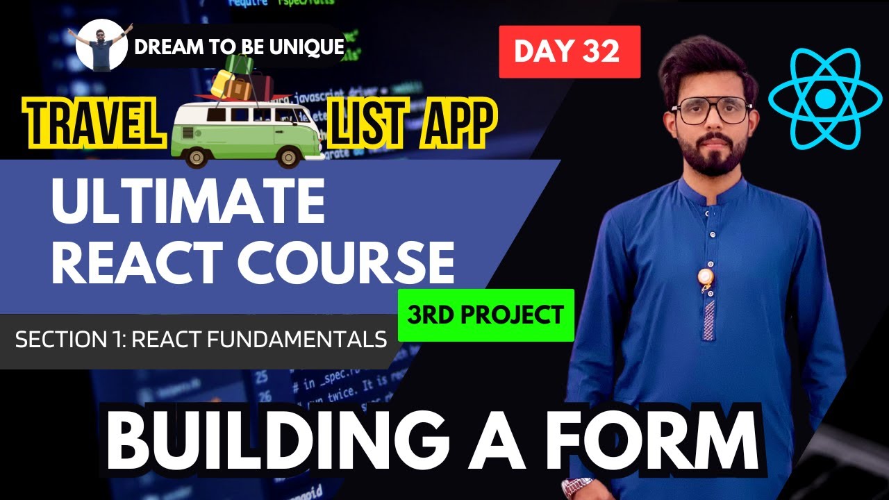 Building a Form and Handling Submissions | Travel List Project #3 | Ultimate React Course | Day ...