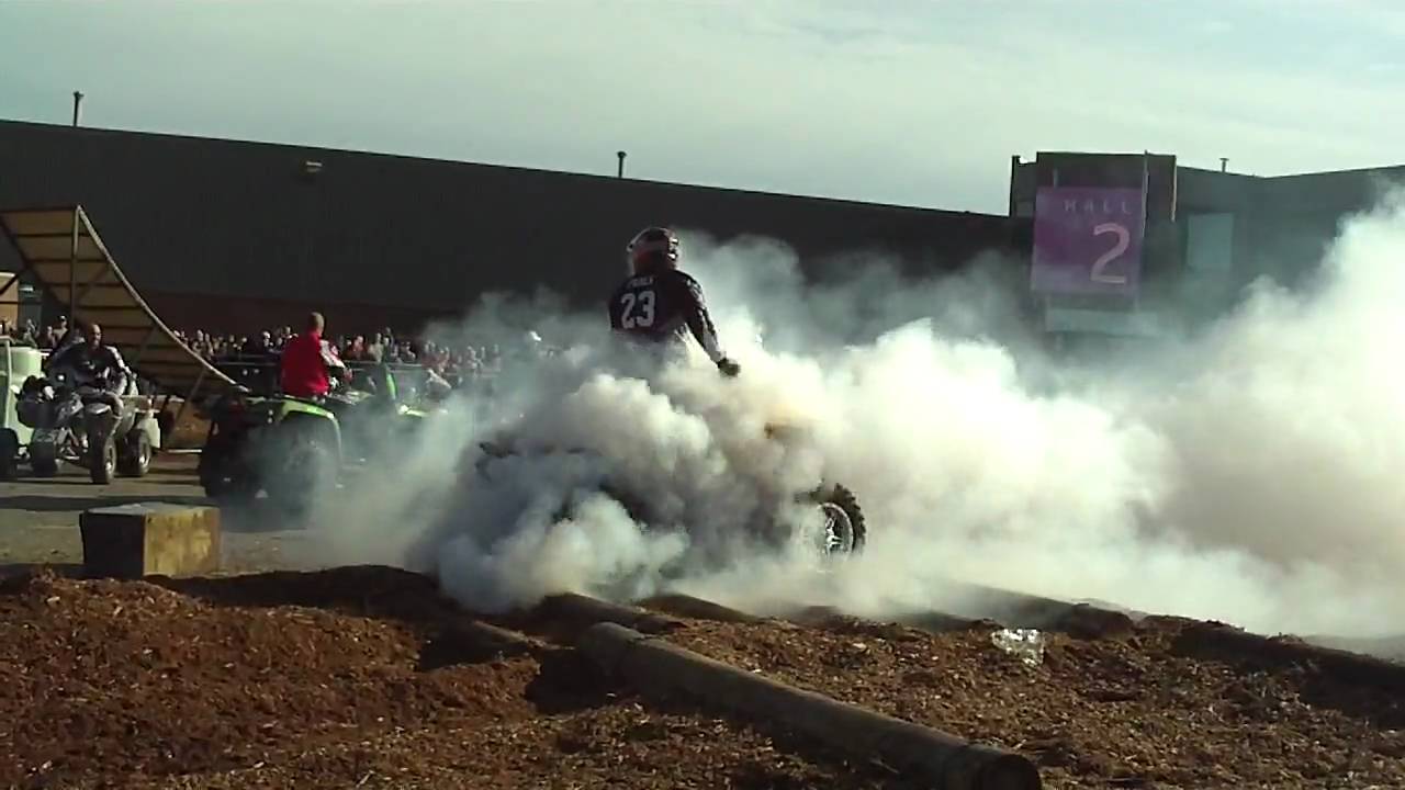 ATV Burnout - Toronto Powersports Show - YouTube
