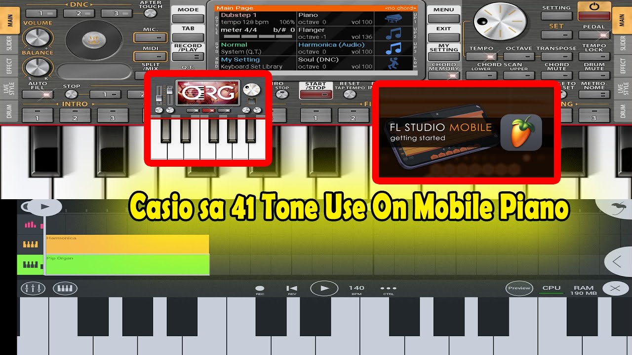 Casio sa 41 Tone Use On Mobile Piano ORG Keboard Fl Studio mobile - YouTube
