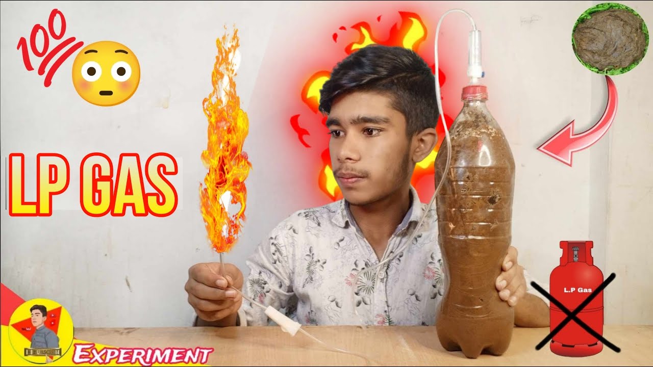 বোতল দিয়ে গোবর গ্যাস প্লান্ট বানানো |How To Make Mini Gobar Gas Plant ...