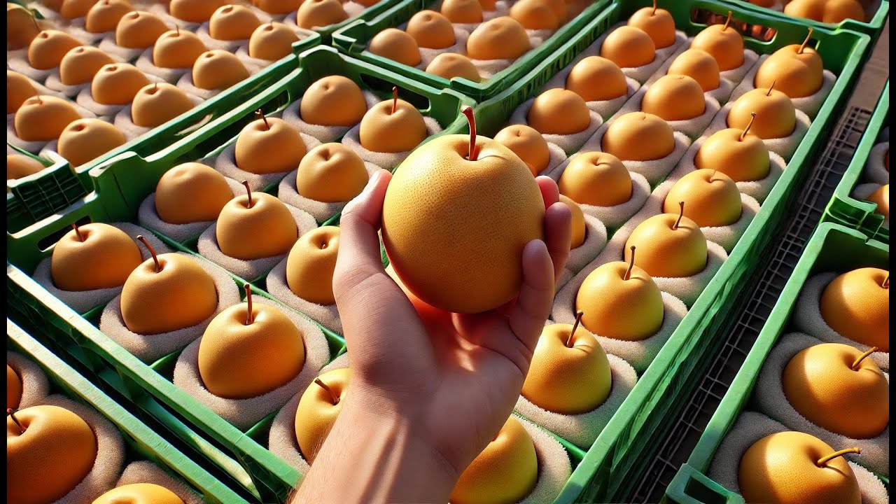 How the World's Most Expensive Pears Are Harvested | Japanese Pear Farm ...