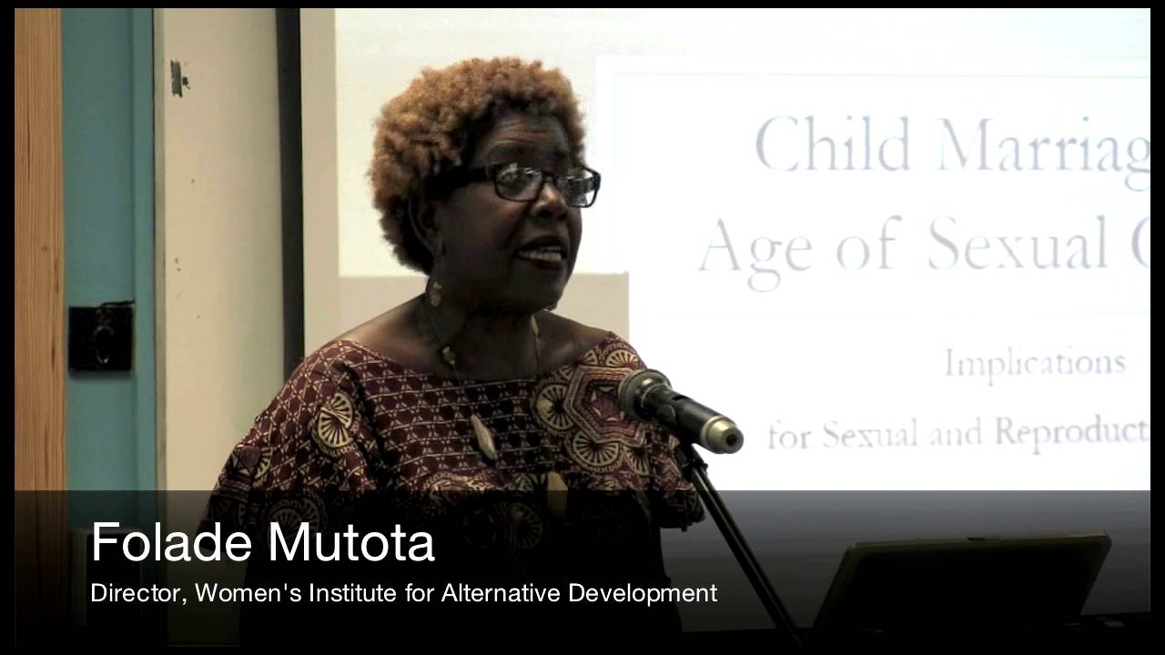 IGDS Public Forum Too Young to Wed — Folade Mutota - YouTube