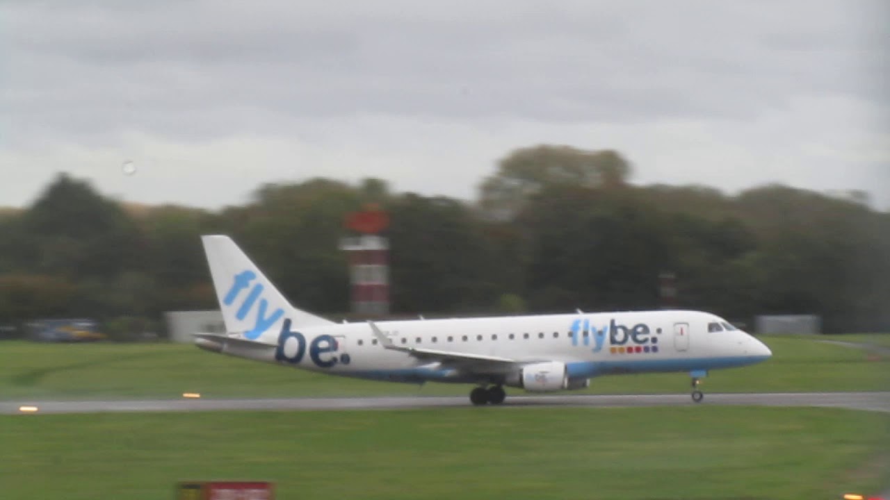 Flybe E-175 white livery departure from Southampton airport - YouTube