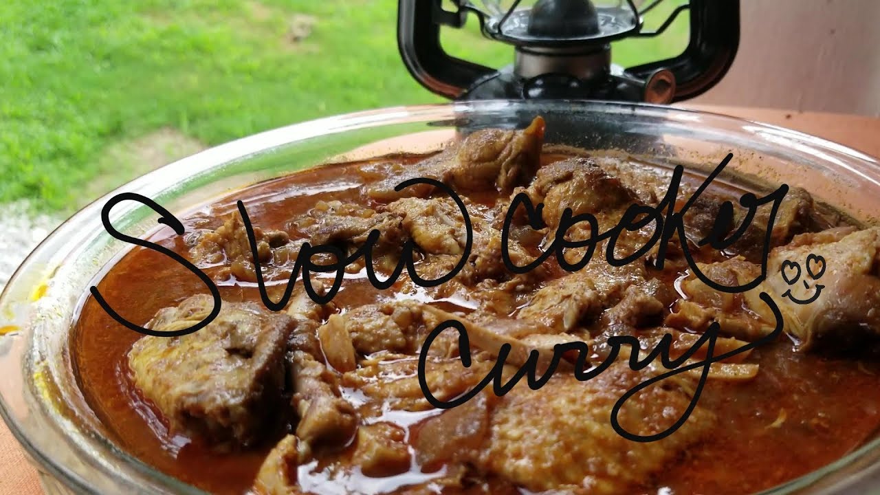 SLOW COOKER Challenge 2018 | Curry Chicken | VLOG Style - YouTube