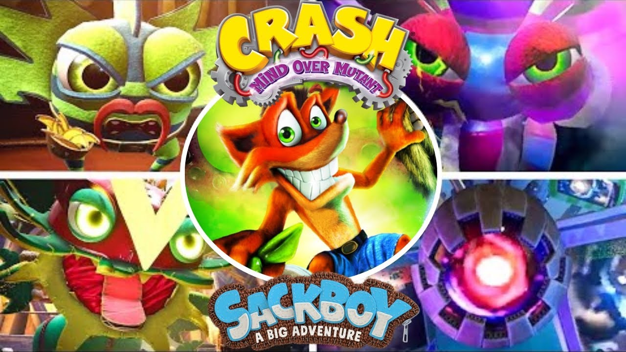 Sackboy A Big Adventure Bosses with Crash Mind Over Mutant Music - YouTube