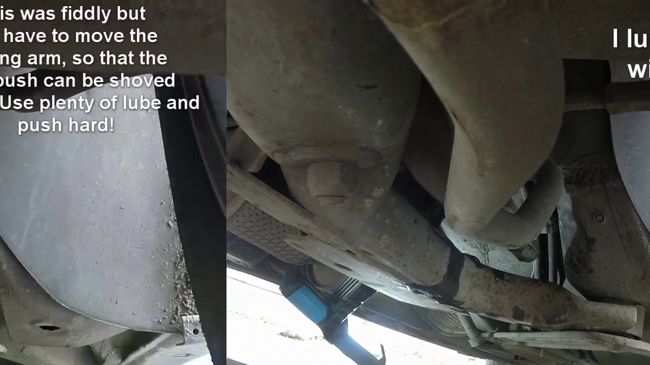 Rover 75 wishbone trailing arm bush, replacement. - YouTube