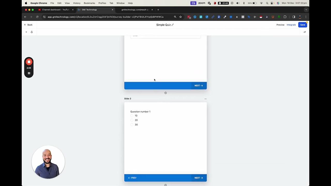 Building a Quiz in GHL Platform - YouTube
