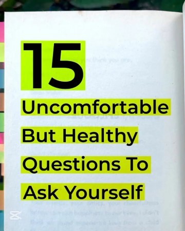 15 healthy but uncomfortable question to ask yourself - YouTube