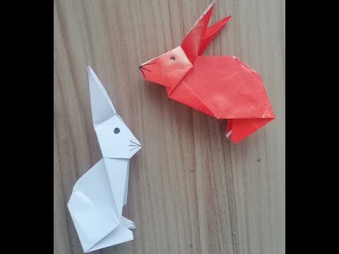 Kağıttan tavşan yapımı(origami)