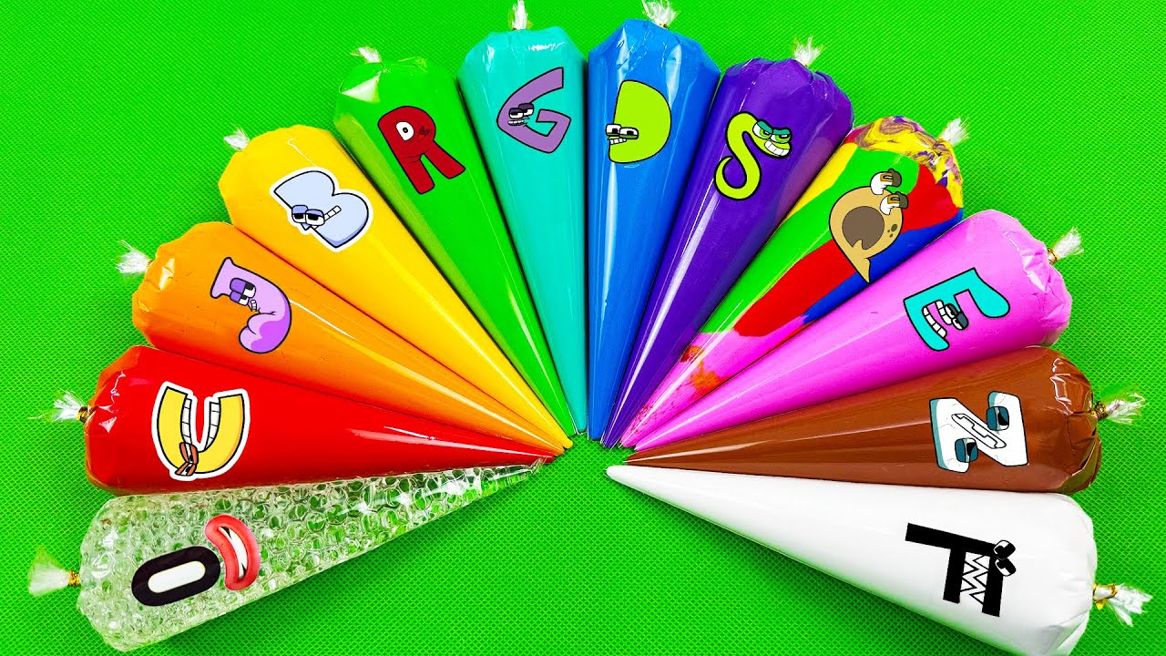 Alphabet Lore – Looking Slime with Piping Bags! Satisfying Slime Video ...