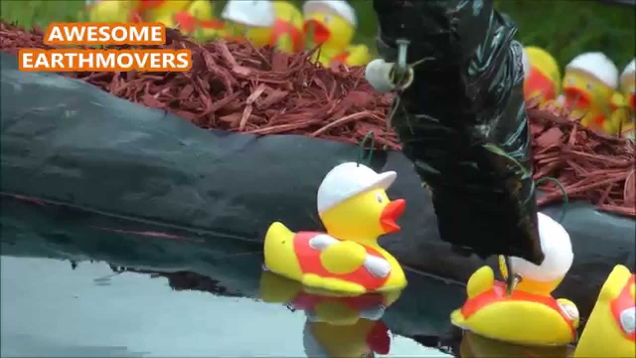 Excavator Skill Challenge ( Picking Up Rubber Ducks) - YouTube