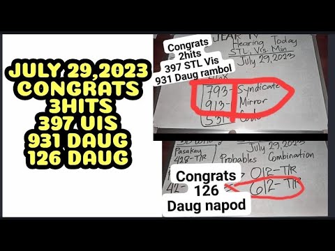 SYNDICATE, MIRROR, CODE SWERTRES HEARING TODAY JULY 29,2023 - YouTube