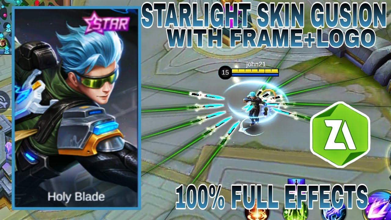 Gusion Starlight Skin Script With Frame And Logo | mobile legends - YouTube