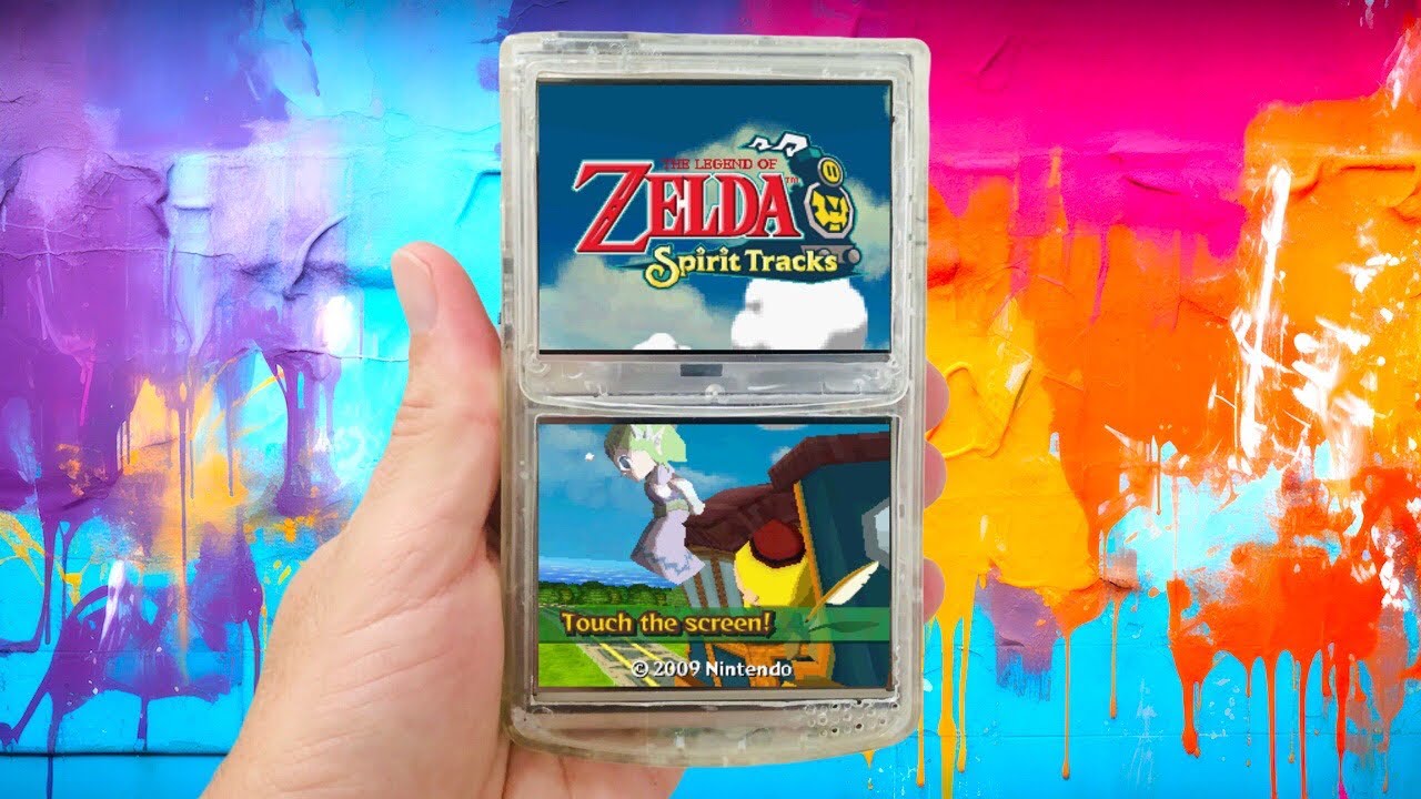 Dual Screen Touch Custom Gameboy Color Console - GBCDS Touch - YouTube