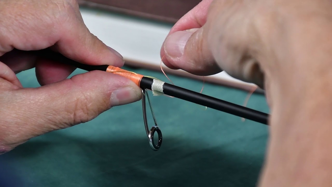 Step 6 Wrapping the Guides Spinning Rod Building - YouTube