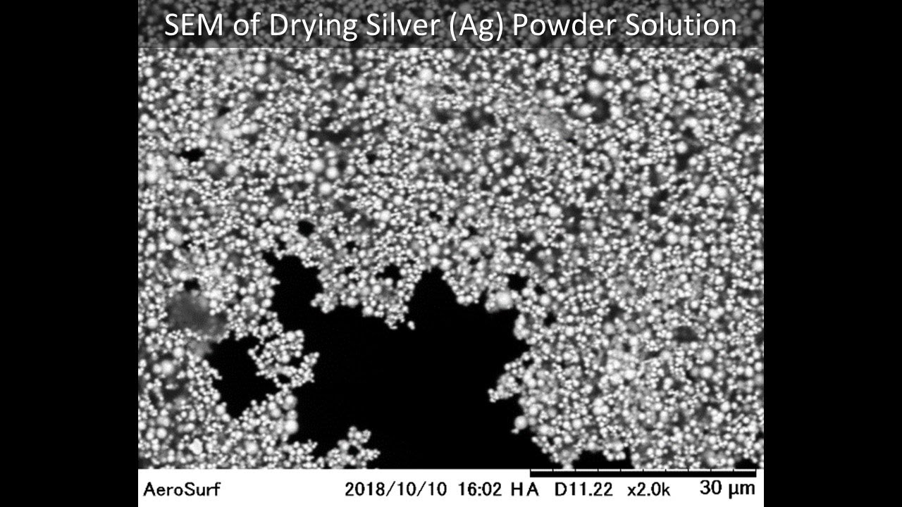 [Materials] SEM of Drying Silver Ag Powder Solution - YouTube