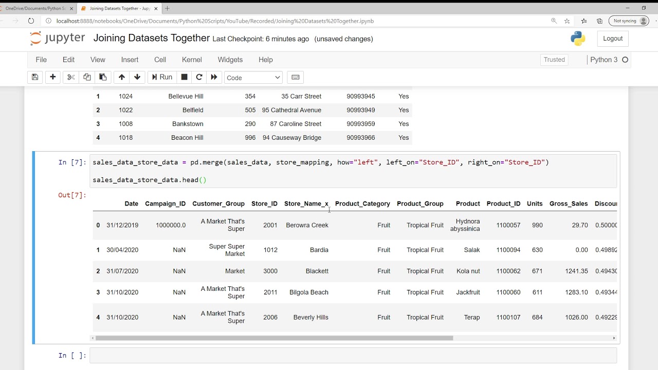 Python And Pandas Joining Datasets Together Youtube