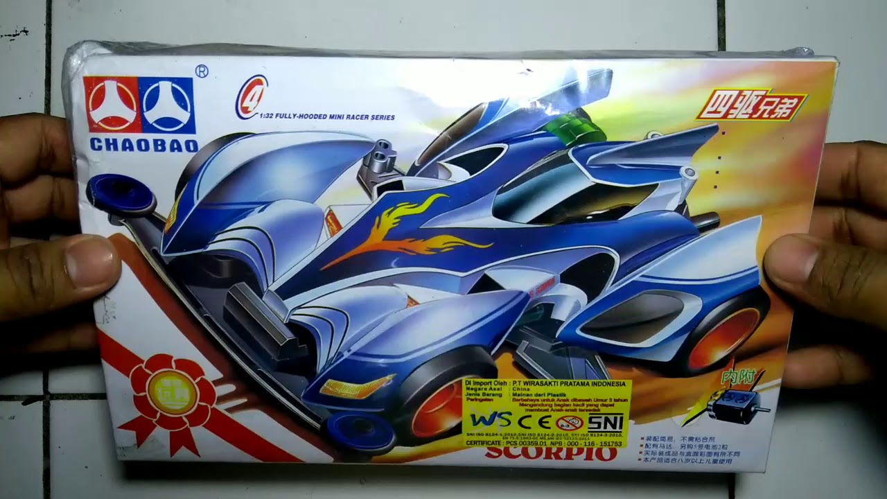 Mini 4wd merk ChaoBao, kw tamiya Shining Scorpion. - YouTube