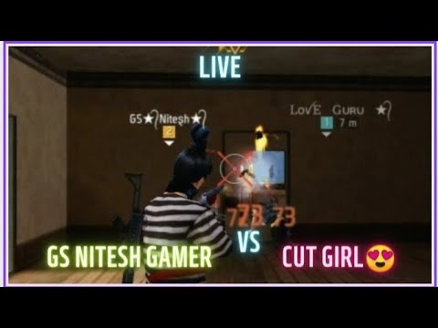 cute girl vs 💝GS nitesh gamer // #freefire @gsniteshgamer - YouTube