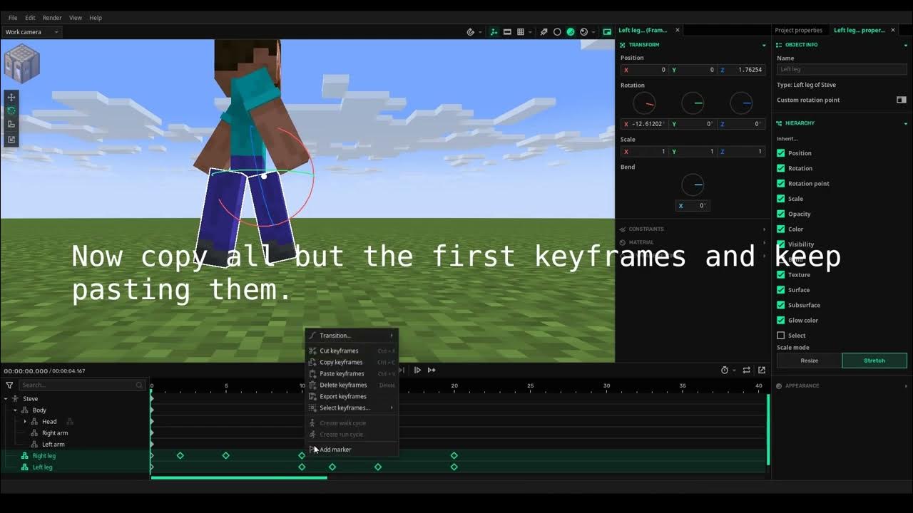 MC Mojang style walk tutorial (Mine Imator 2.0) - YouTube