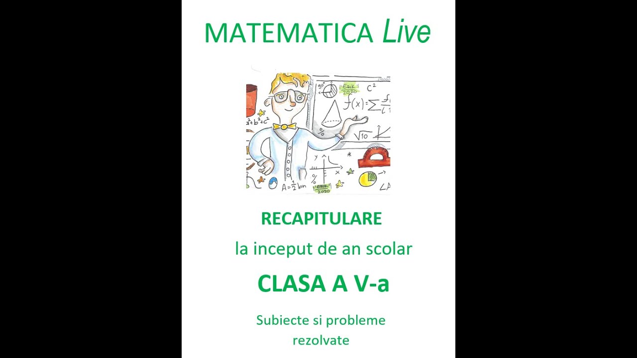 Recapitulare initiala –Lectia 1 - Matematica –Cl 5- Metoda: grafica, reducerea la unitate ...