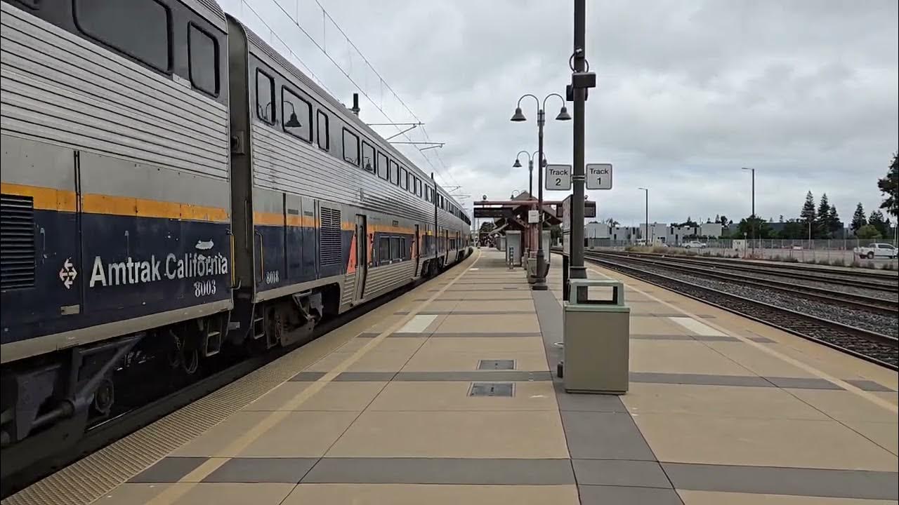 Amtrak CDTX 8307 Cab Car leading Capital Corridor 728 at Santa Clara Station - YouTube