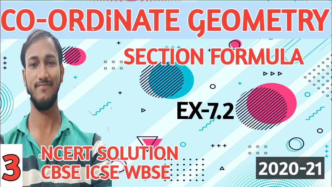 Section formula /section formula class 10/ ex-7.2 solution/ cbse icse ...