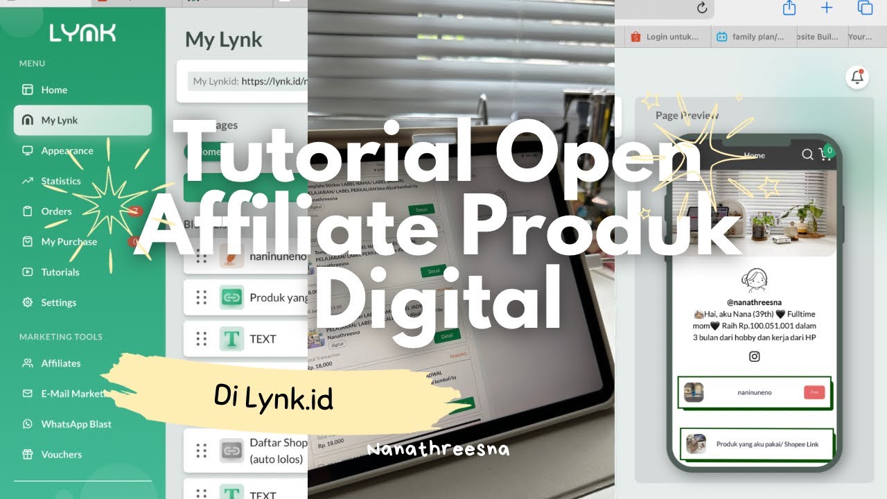 Tutorial/ Cara Open Affiliate produk di Lynk.id (Agar produk kita bisa ...