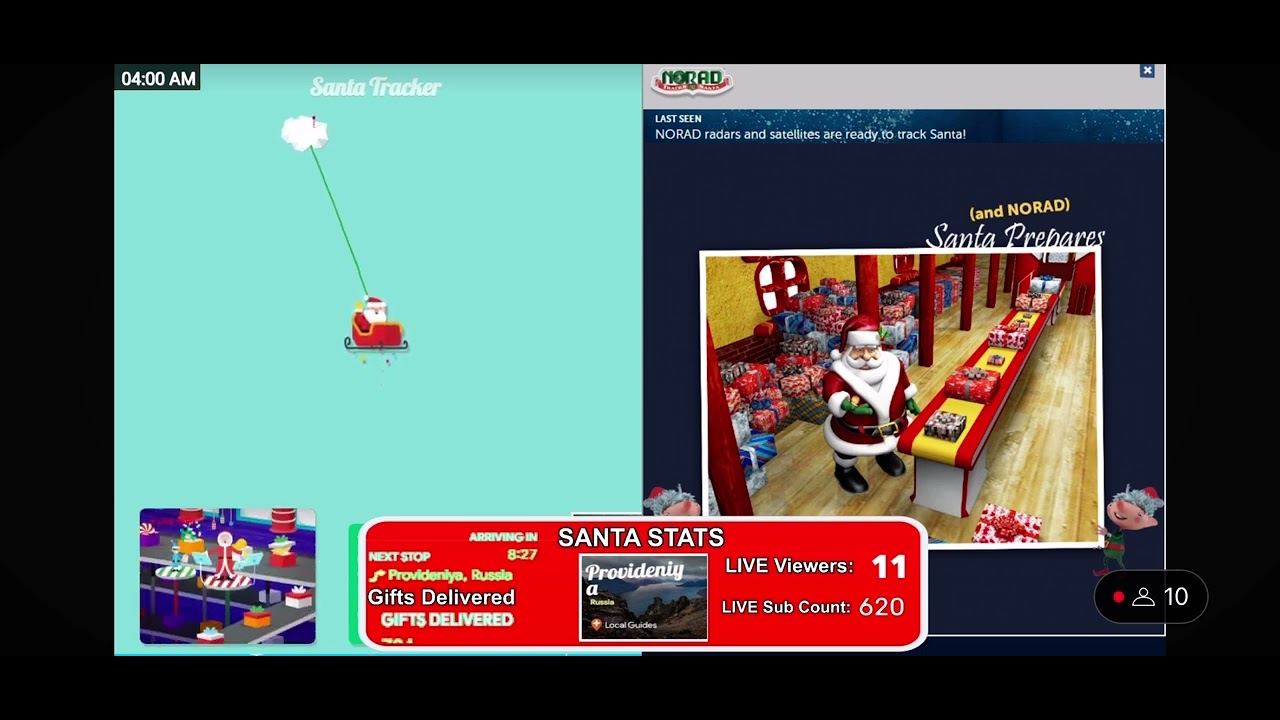 Santa Takes Off From the North Pole - YouTube