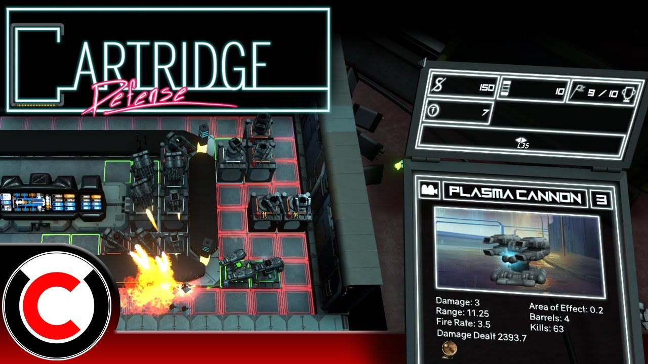 The Cyberpunk Tower Defense Roguelike! - Cartridge Defense - YouTube