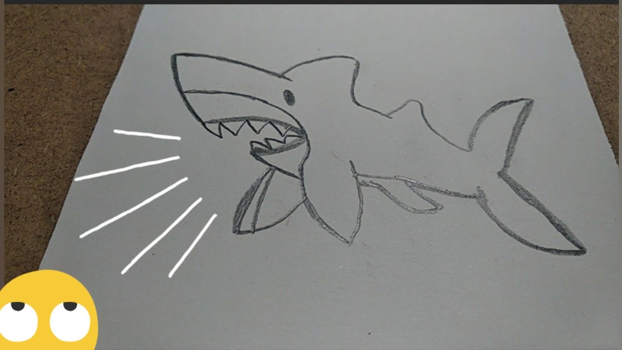 Como dibujar un tiburon paso a paso/how to draw shark easy - YouTube