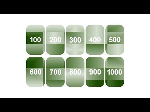 Zahlen von 100 bis 1000 auf Russisch. Numbers from 100 to 1000 in Russian. Числа от 100 до 1000.