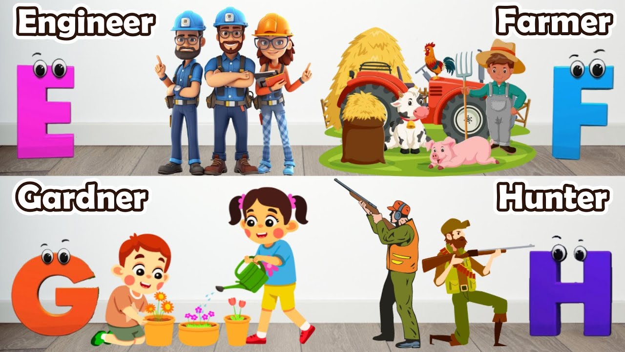 Occupation Alphabet Song | Occupation ABC Song | Phonics for Kids ...