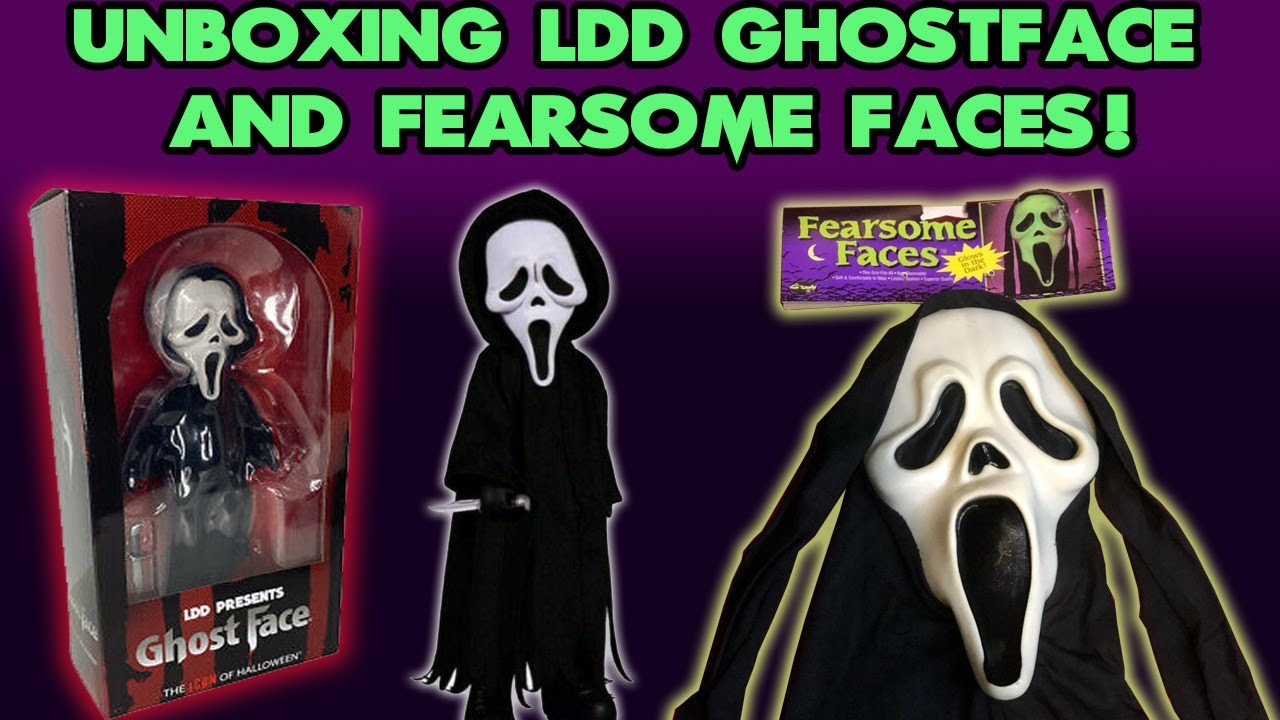 Tagged Fearsome Faces mask and Ghostface Living Dead Doll unboxing ...