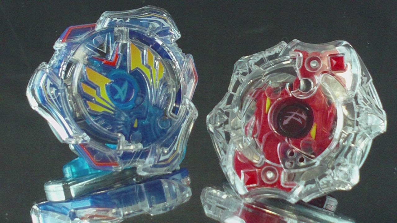 BATTLE Beyblade Burst ベイブレードバースト B-01 Valkyrie Wing Accel VS B-02 ...