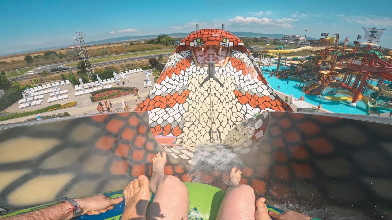 The King Cobra Water Slide Ride at EUROPE'S BIGGEST Water Park ...