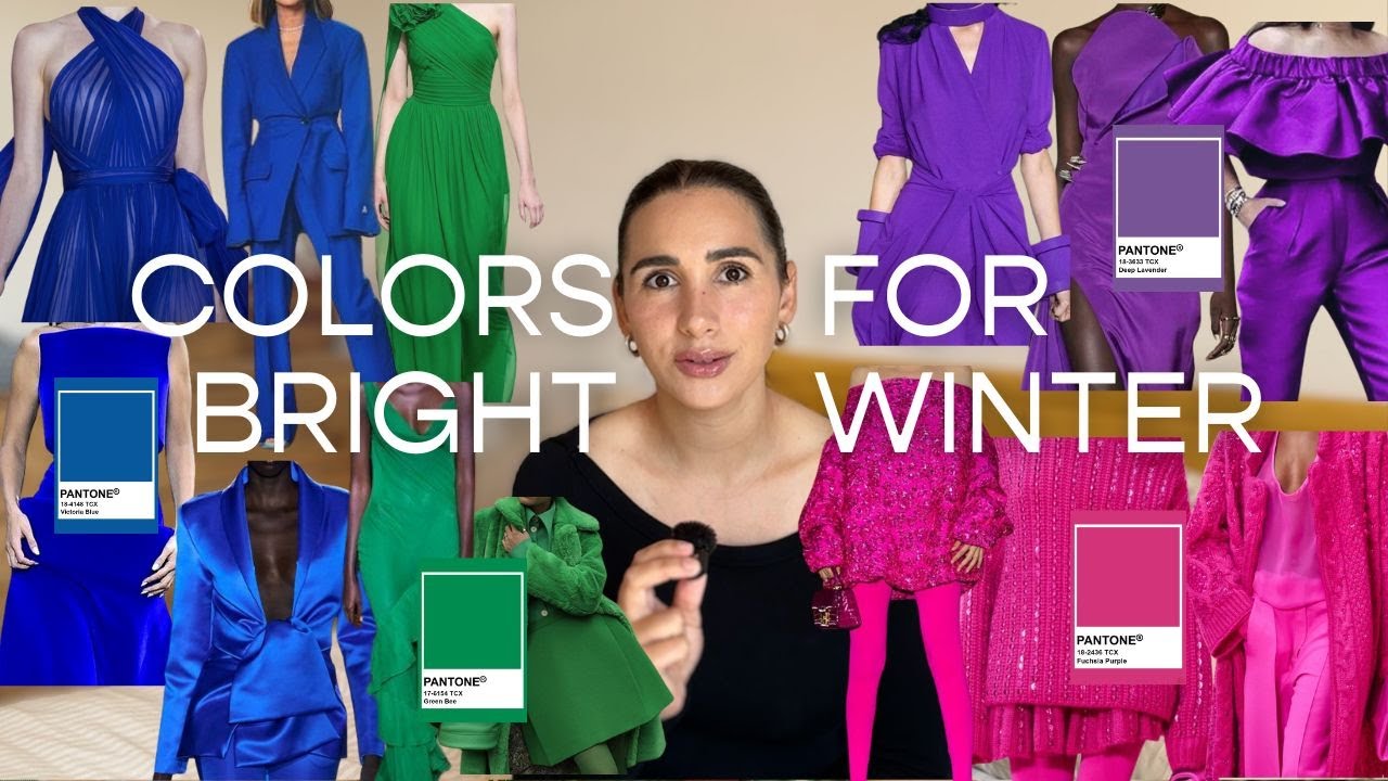 THE BEST COLORS FOR A BRIGHT WINTER/ Color Analysis - YouTube