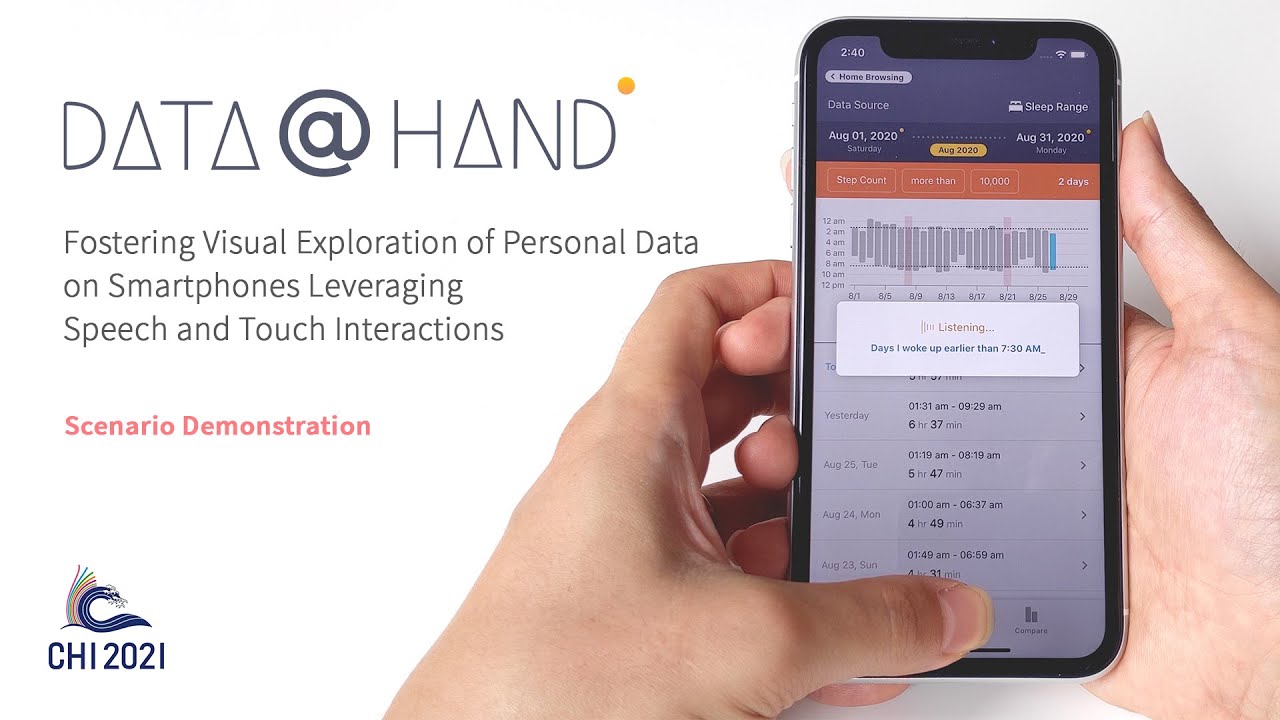 [CHI2021] Data@Hand: a Mobile App For Personal Data Exploration ...