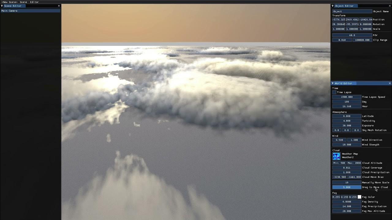 Real-time rendering engine using C++ and OpenGL - Update 2.1 - Volumetric cloud shadow - YouTube