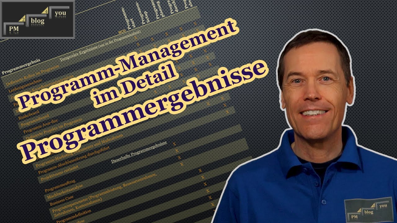 Programm-Management im Detail: Programmergebnisse - YouTube