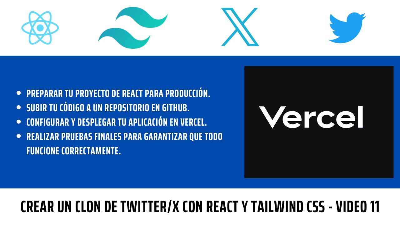 DEPLOY en VERCEL: CLON de TWITTER/X con REACT y TAILWIND CSS | PROYECTO ...