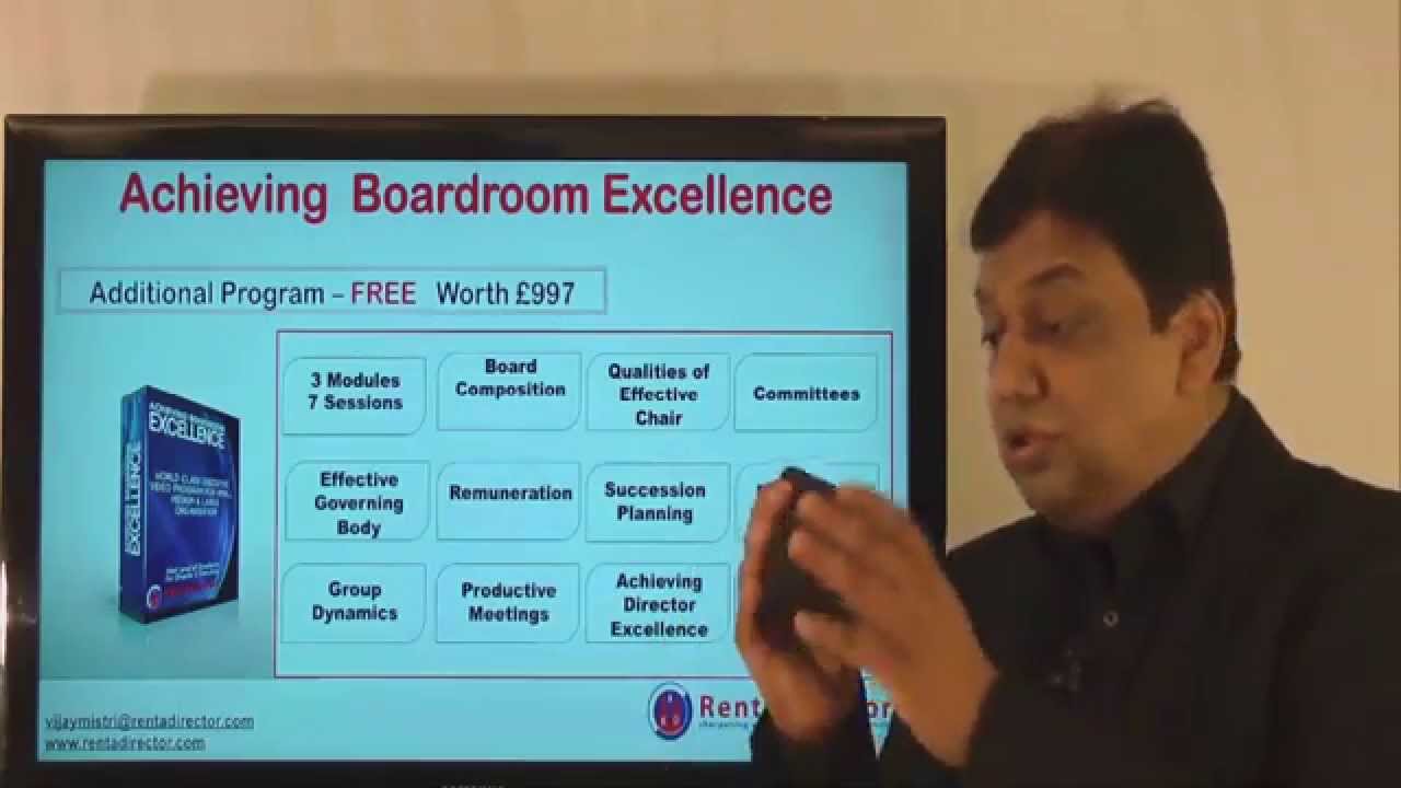Boardroom Excellence- Directors Training Program Exclusively for India ...
