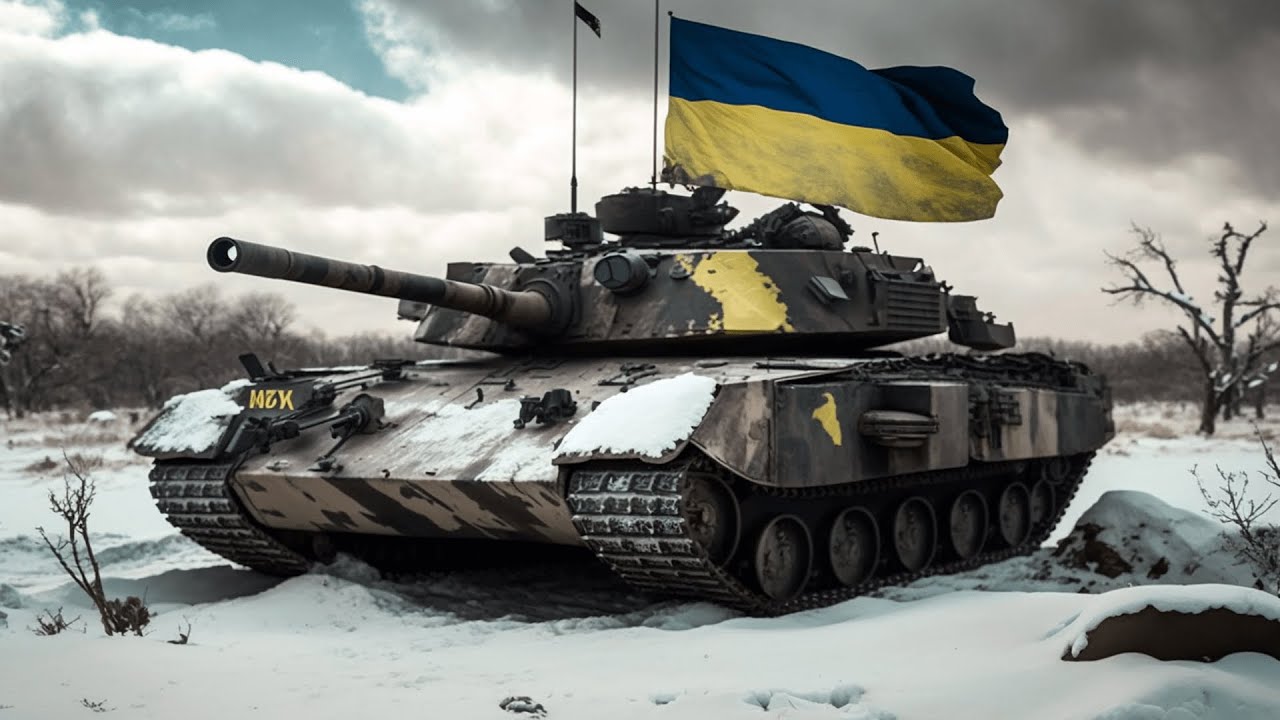 USA Main Battle Tank M1 ABRAMS brought to Ukraine entered into battle ...
