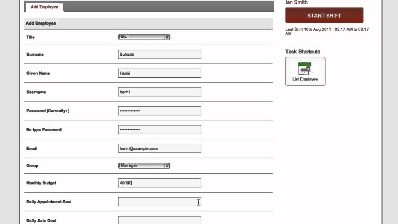 Sales Machine - Add Employee - YouTube