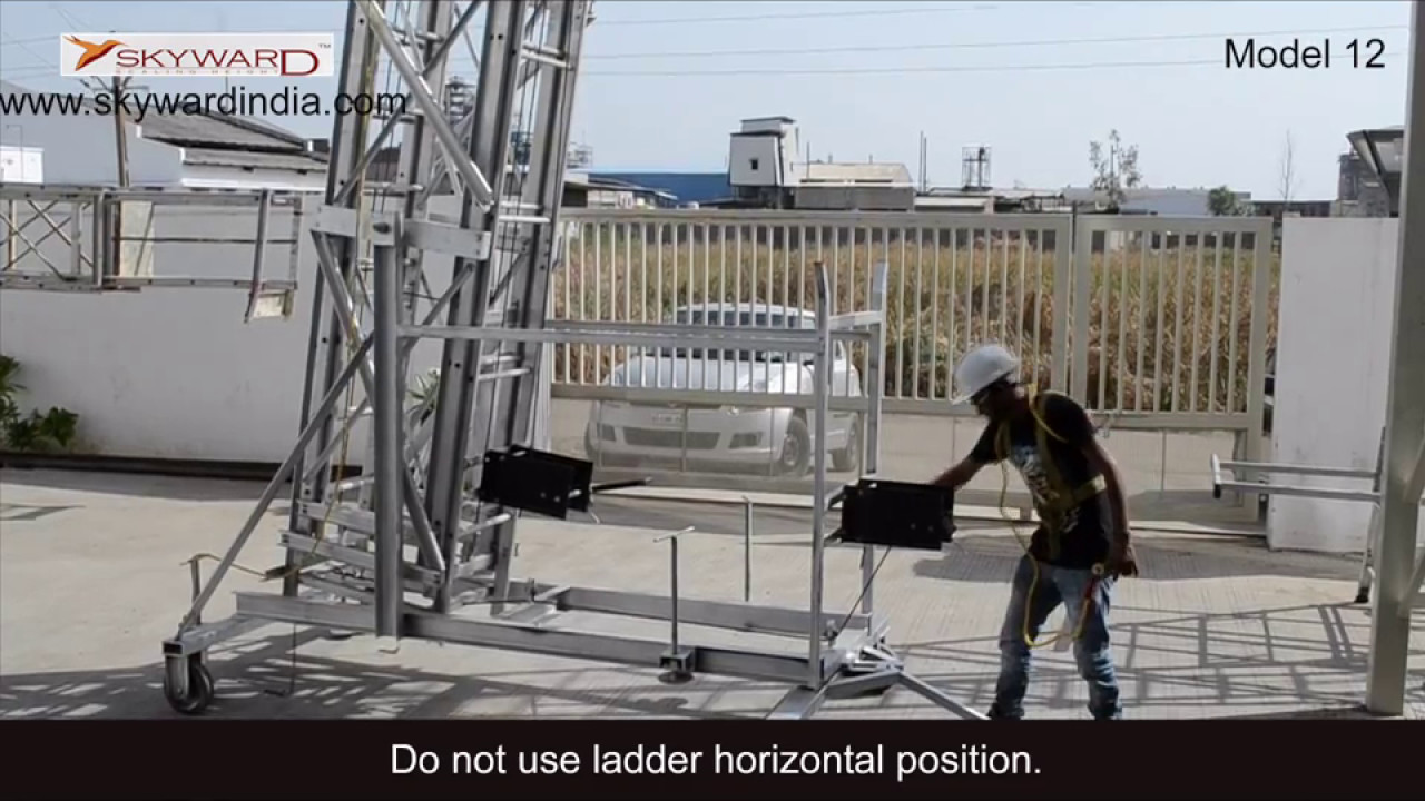 Mno. 12 Aluminium Tiltable Tower Ladder Usage Instructions by Skyward ...