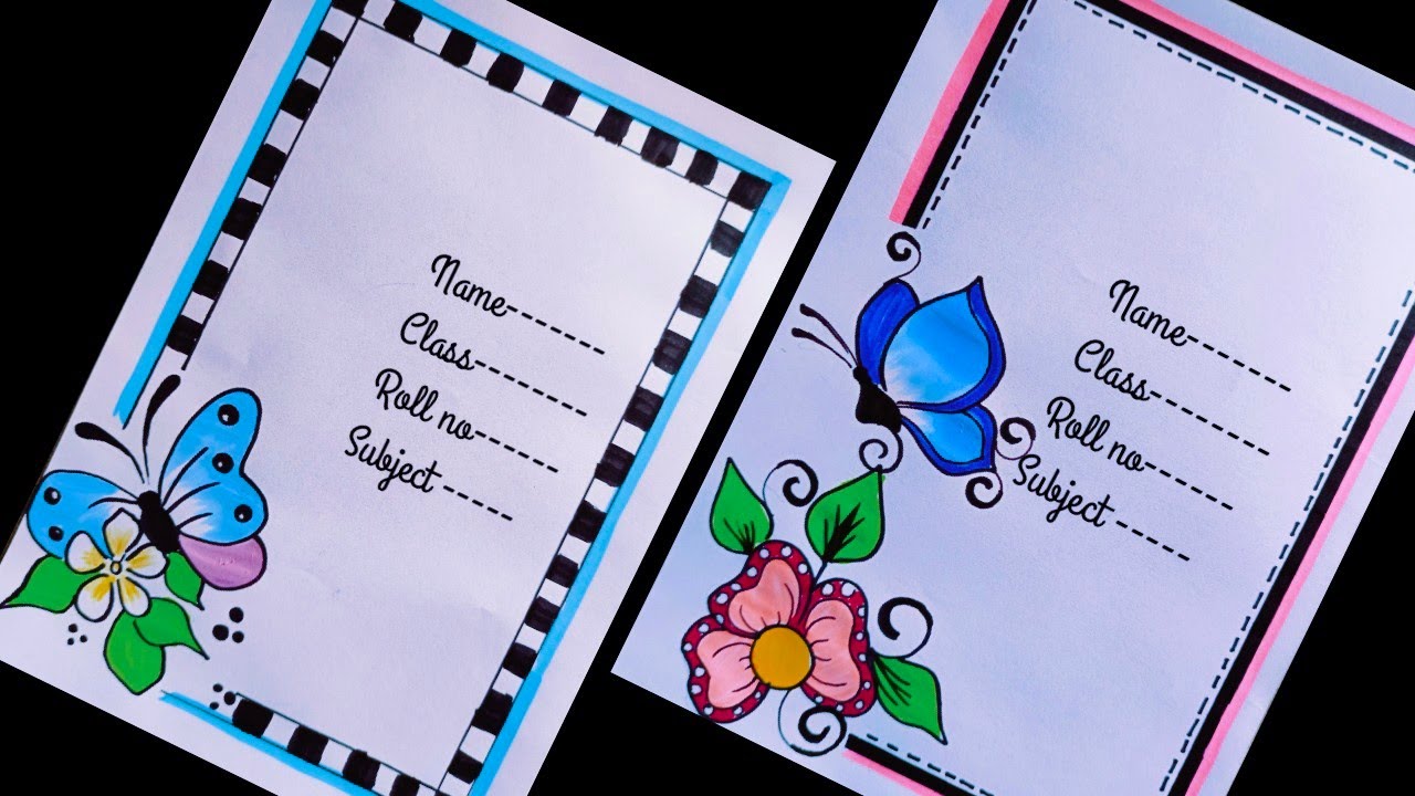 Butterfly 🦋 Border Design /Project Work Designs /Project Design /Front ...