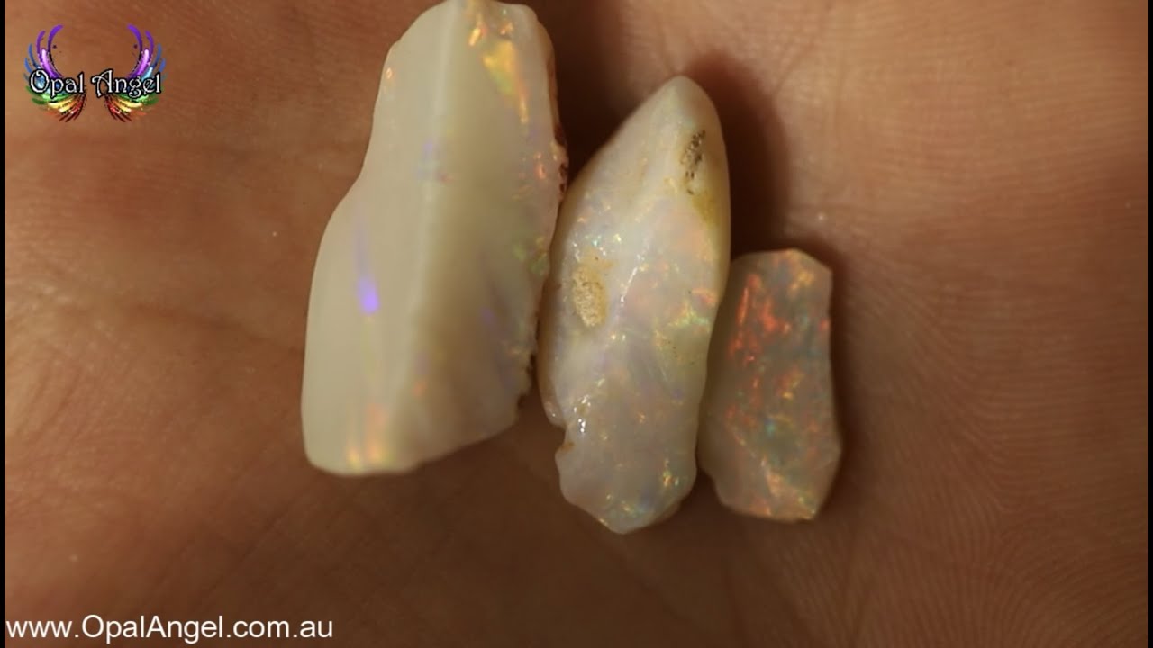 Coober Pedy Rough White Opal Parcel 18.35CT - YouTube