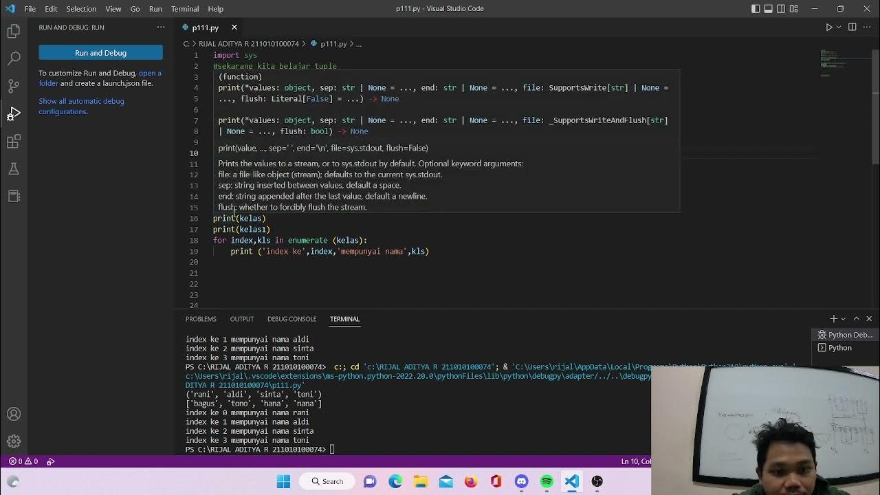 Tugas#Tuple - YouTube